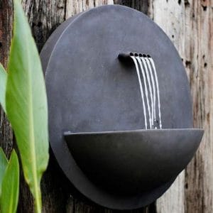 Wall Mounted Self Contained Outdoor Water Feature Fountain - BAXTER ...