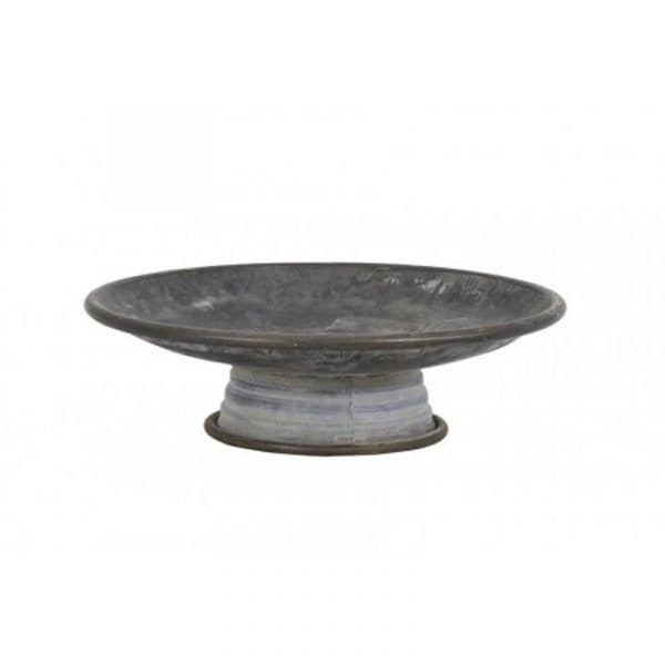 Zinc Pedestal Dish - BAXTER & CO. home
