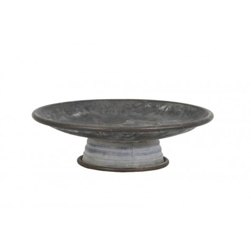 Zinc Pedestal Dish - BAXTER & CO. home