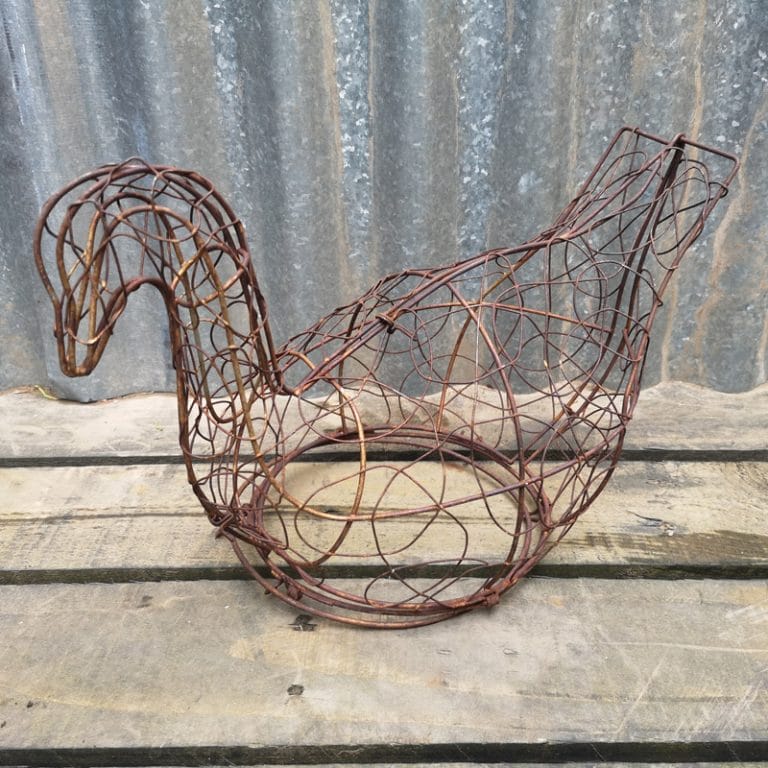 Vintage Metal Wire Topiary Chicken Frame - BAXTER & CO. home
