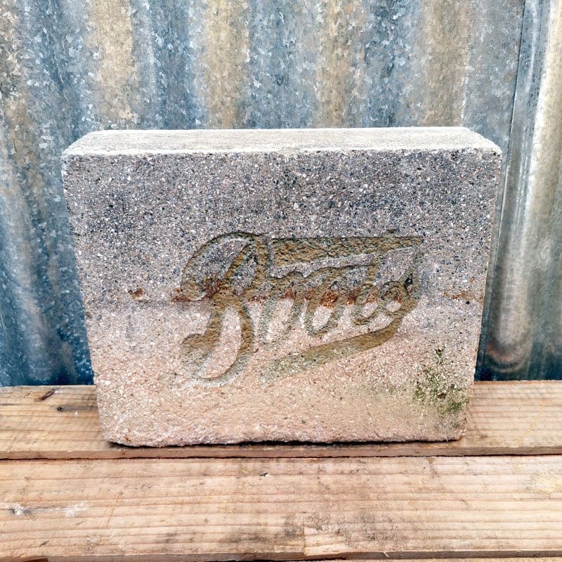 Vintage Stone Block 'Boots' Shop Sign - BAXTER & CO. home