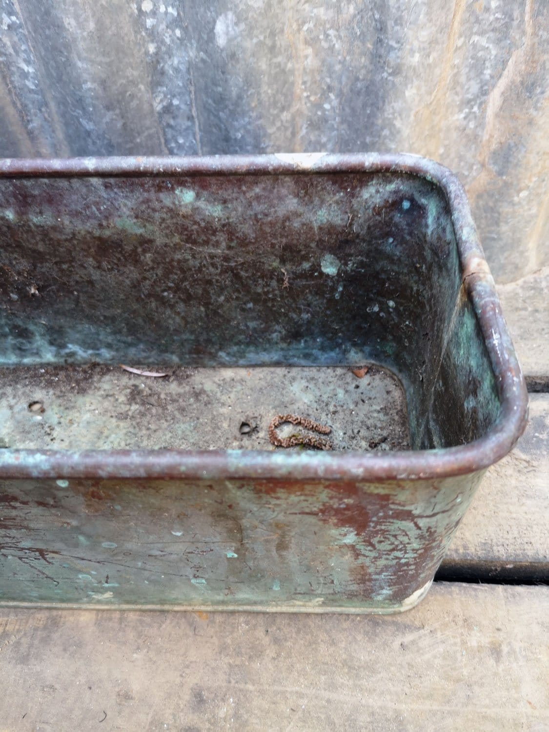 Vintage Rectangular Copper Planter - BAXTER & CO. home