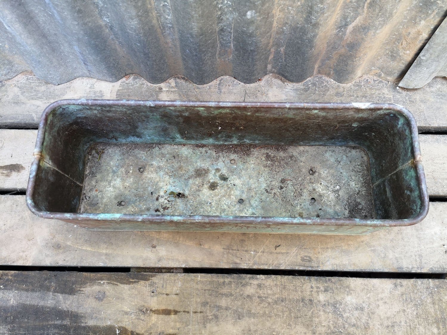 Vintage Rectangular Copper Planter - BAXTER & CO. home
