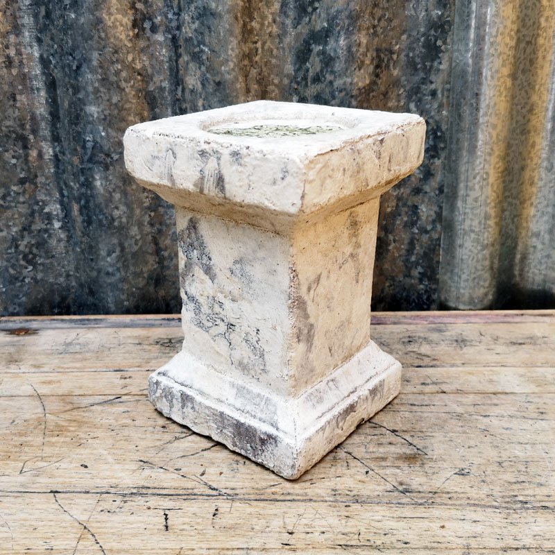 Vintage Stone Candlestick Plinths - BAXTER & CO. home
