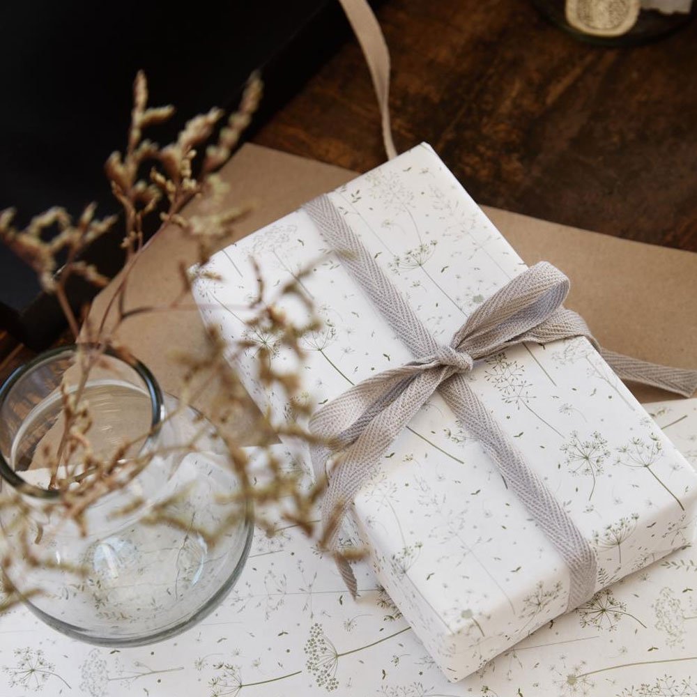 Cotton Ribbon On Spool 5m Ash Grey - BAXTER & CO. home