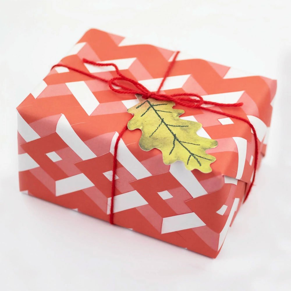 Red Folded Paper Gift Wrap - BAXTER & CO. home
